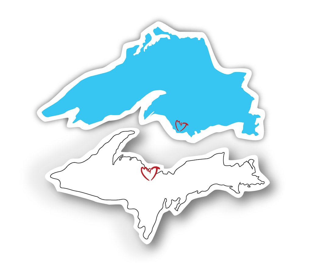 Upper Peninsula UP Lake Superior Marquette Michigan Sticker Decal Car ...