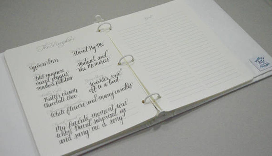 Wedding Memory Book Brides Book Guest Book | Etsy