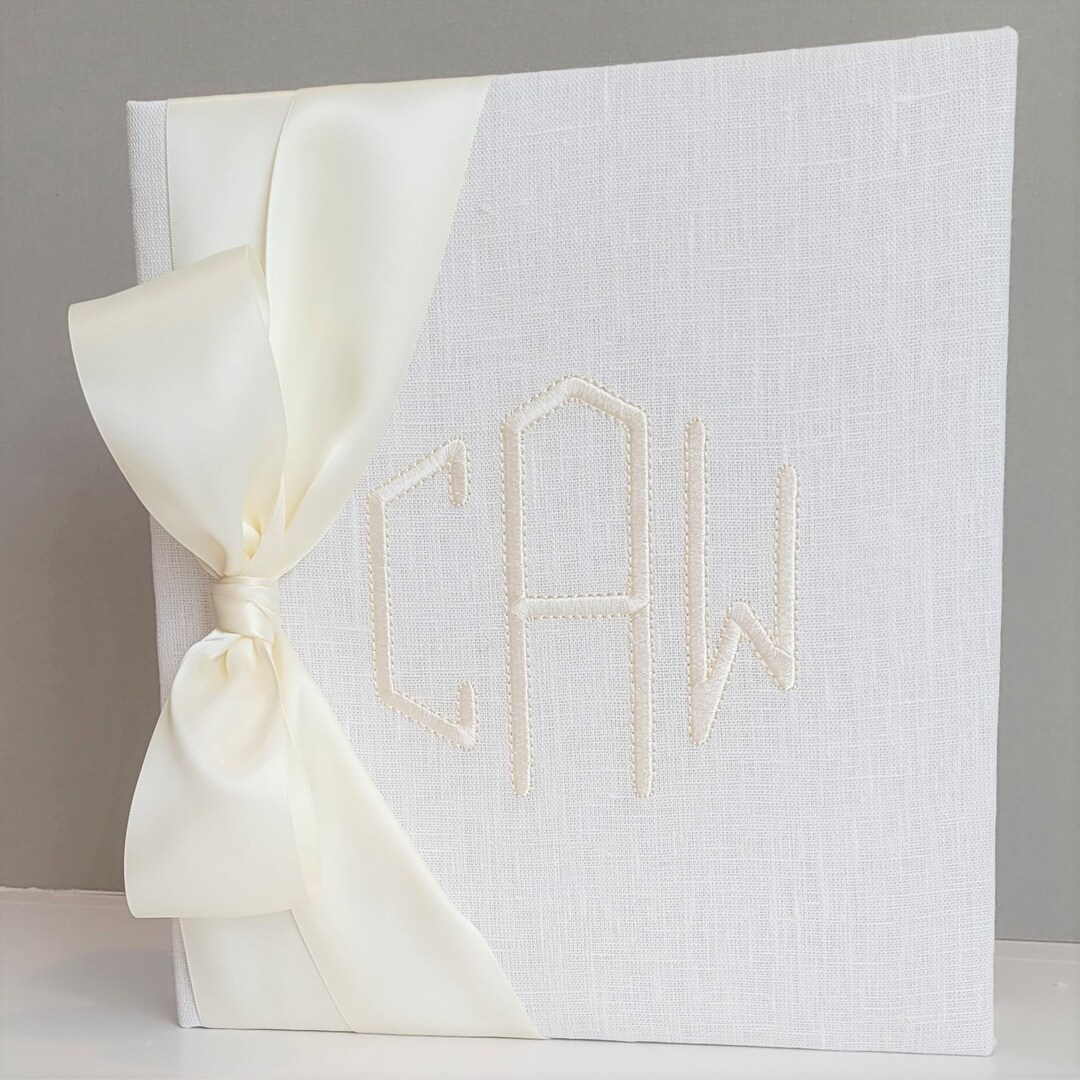 Monogrammed Wedding Memory Book - Etsy