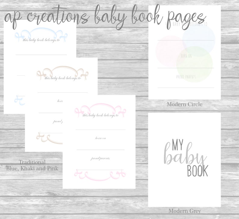 Pink Traditional DIY Printable Baby Book Pages - Etsy