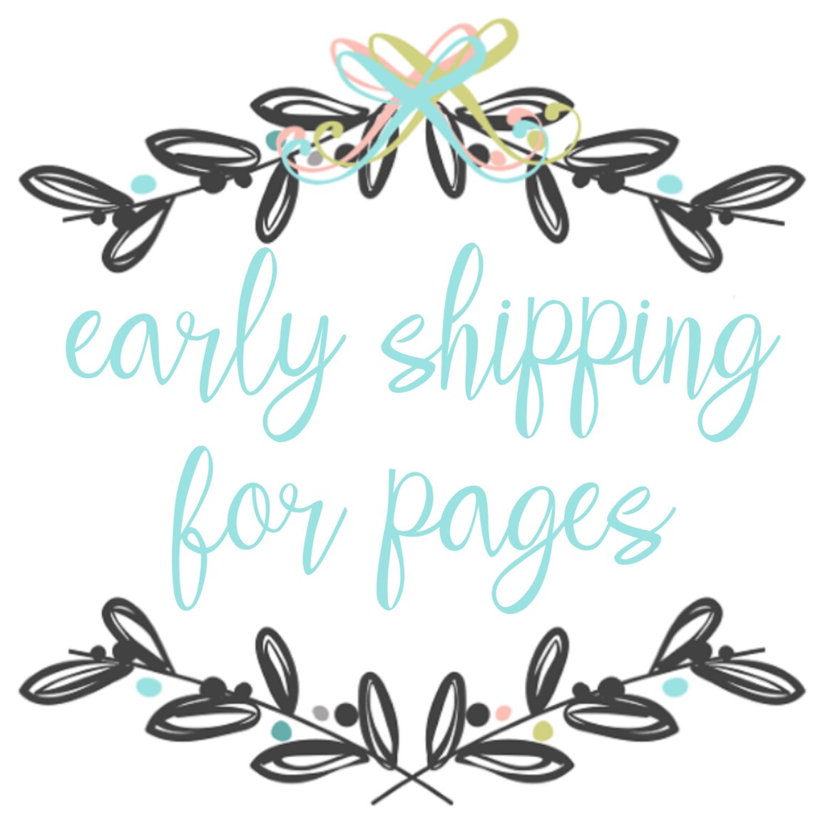 Early Shipping for Pages Add on Purchase - READ ENTIRE LISTING - Etsy