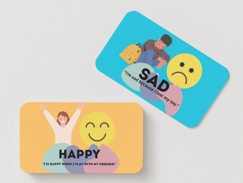 Emotions Flashcards for Kids – Printable Feelings Cards for Preschool ...