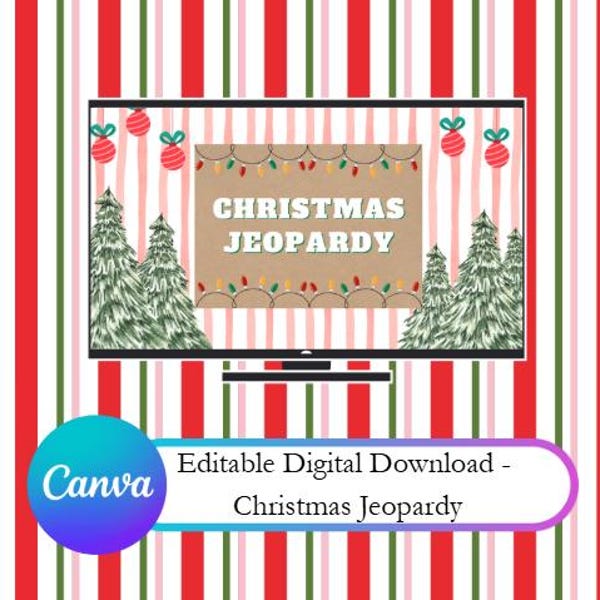 Jeopardy Christmas Game - Etsy