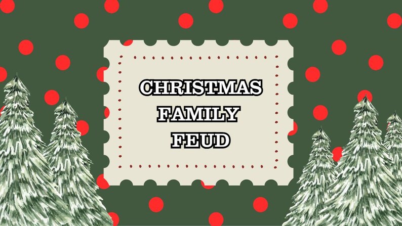 Christmas Family Feud Game - Editable Canva Template - Digital Download ...