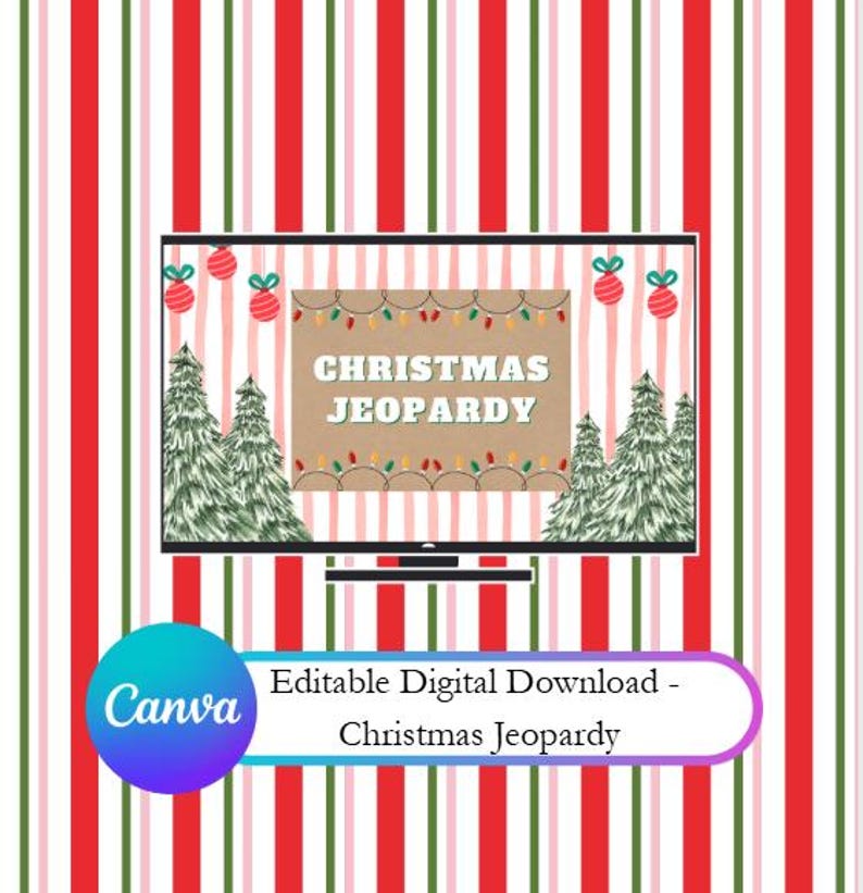 Christmas Jeopardy Game - Editable Canva Template - Digital Download ...
