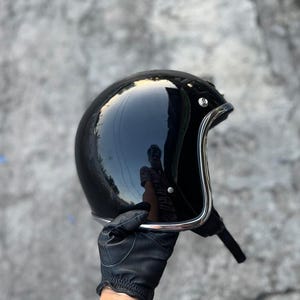 Custom Slimhead TX500 Motorcycle Helmet – Open Face Retro Vintage ...