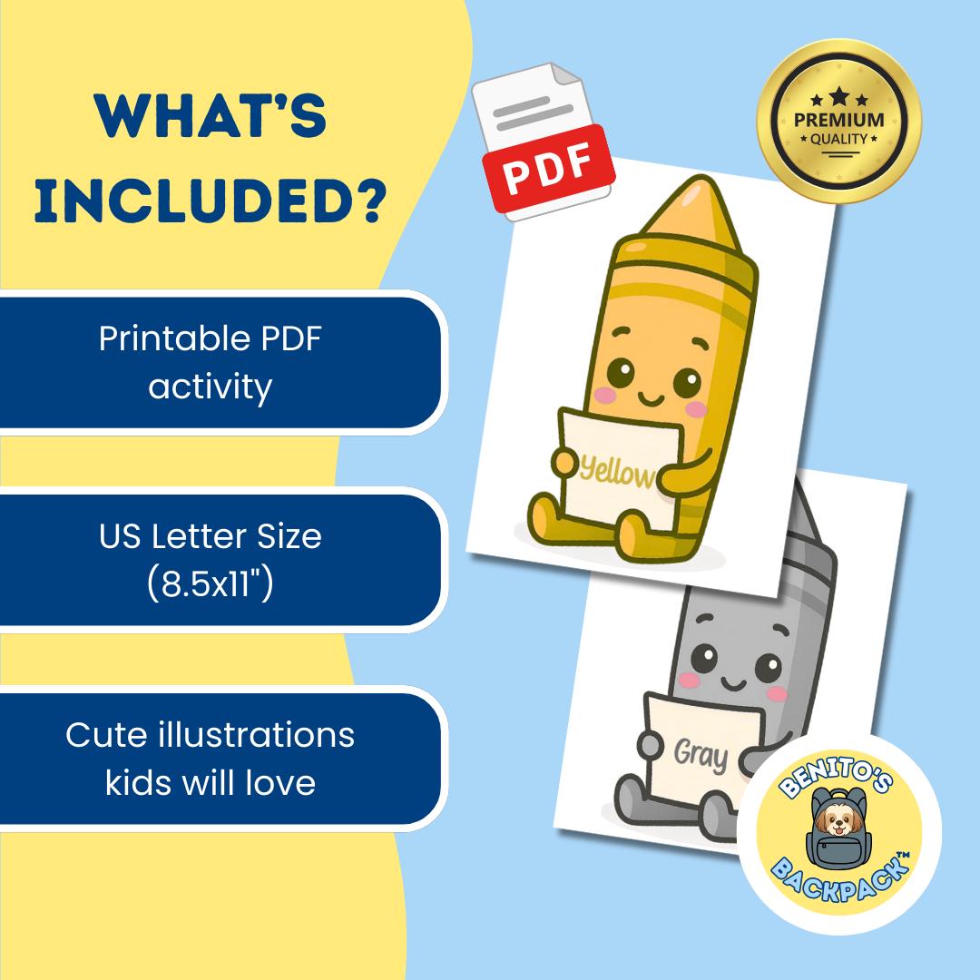 Classroom Crayon Color Posters: Rainbow Wall Art Decor (PDF Download ...