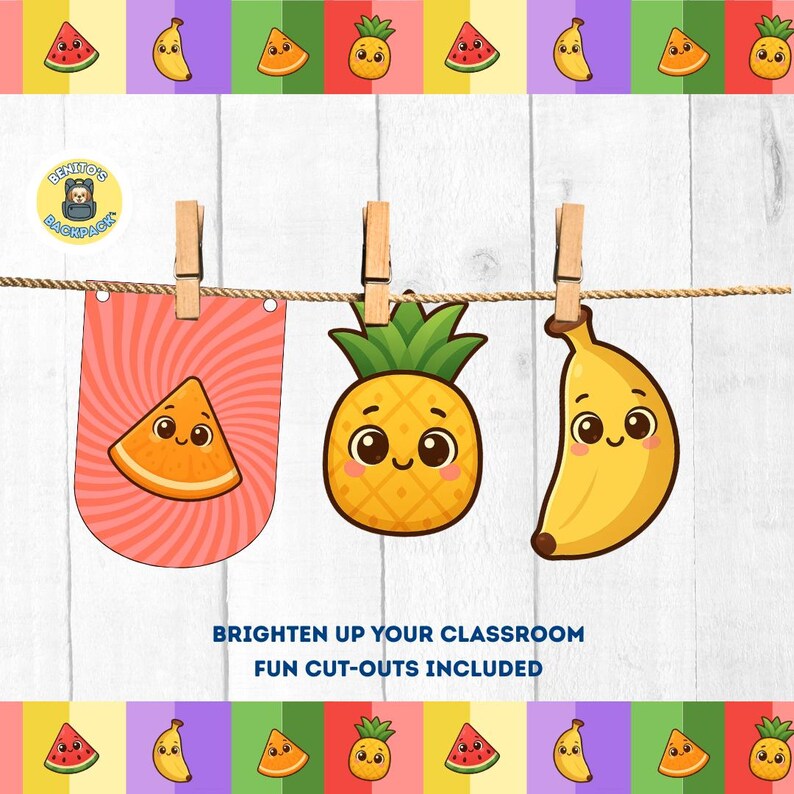 Fruit Classroom Decor Pack: Bulletin Board, Posters, Banners (PDF ...