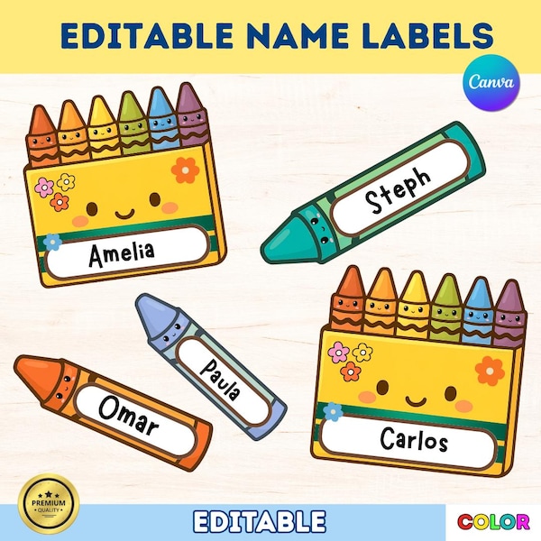 Crayon Labels - Etsy