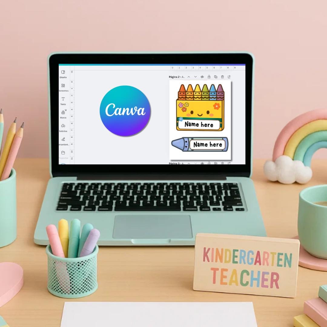 Editable Crayon Name Labels: Classroom Decor, Printable Tags (digital ...