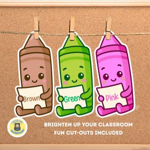 Classroom Crayon Color Posters: Rainbow Wall Art Decor (PDF Download ...