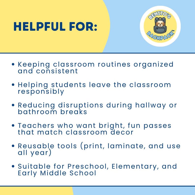 Crayon Classroom Passes: Printable Teacher Hall Passes (PDF Download ...