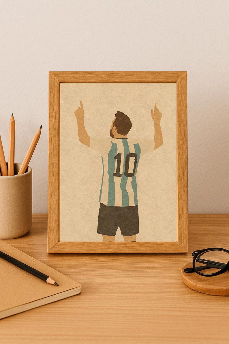 Minimalist Messi Goal Celebration Poster – Digital Download Wall Art - Etsy