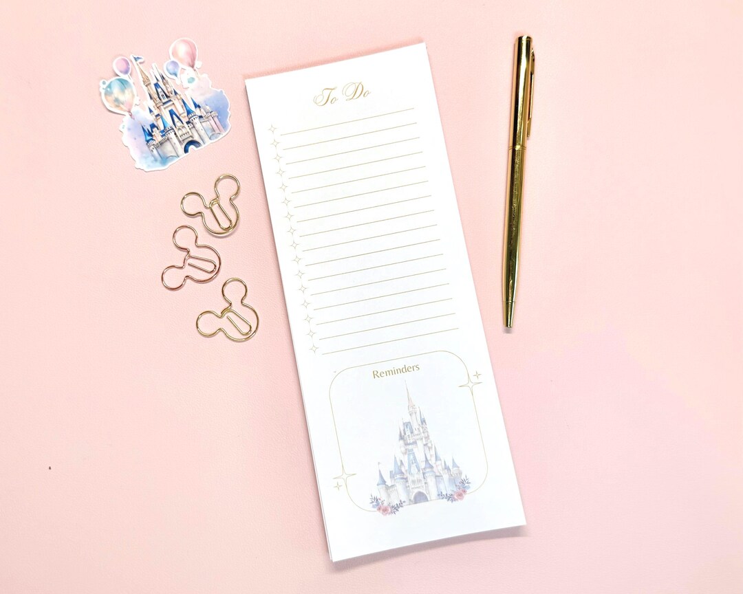 Princess Castle To-do Notepad | Disney Inspired Fairytale Stationery ...