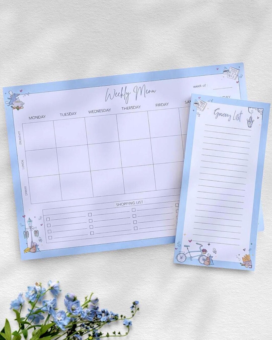 Ratatouille Inspired Weekly Menu Planner & Grocery List Notepad ...