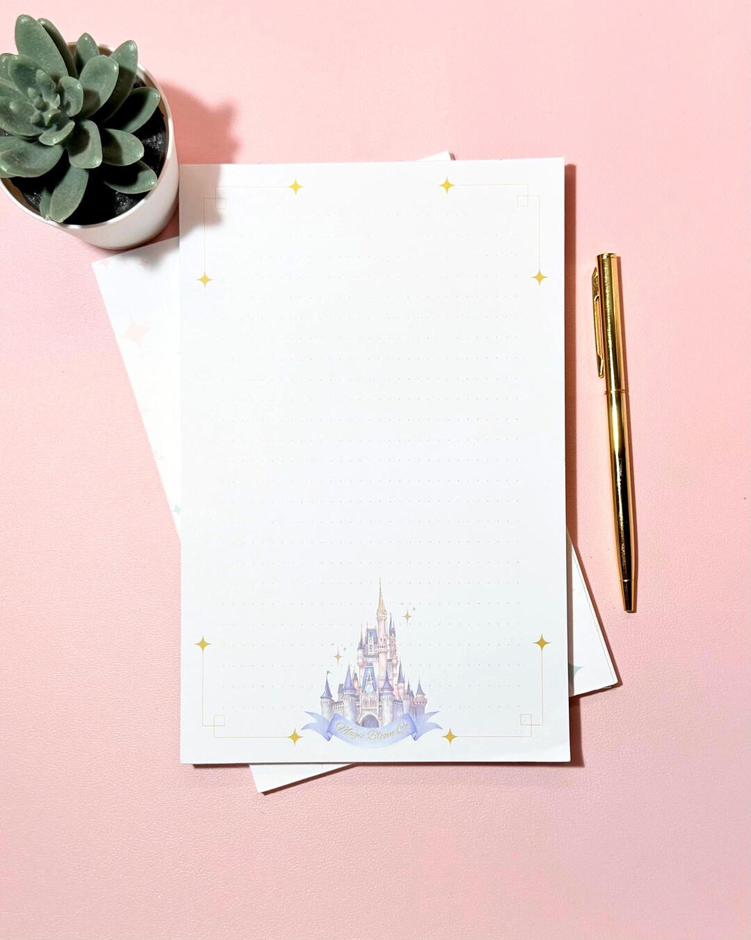 5"x8" Fairytale Castle Notepad | Personalized Magical Stationery | 50 ...