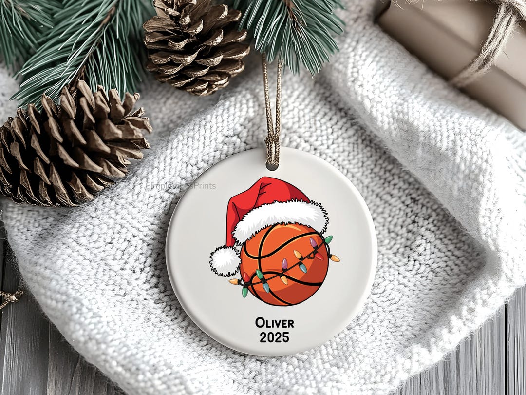 Personalized Basketball Christmas Ornament – Custom Sports Tree ...