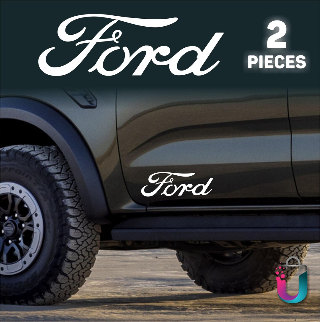 2x Ford Racing Vinyl Decals – 9.65" Emblem Stripes & Graphic Stickers ...