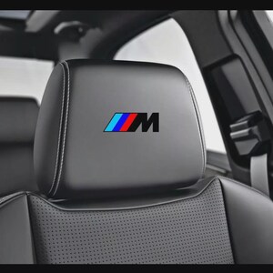 BMW M Headrest Decal Set – 5x Vinyl Stickers (82mm X 30mm) – 5 Color ...