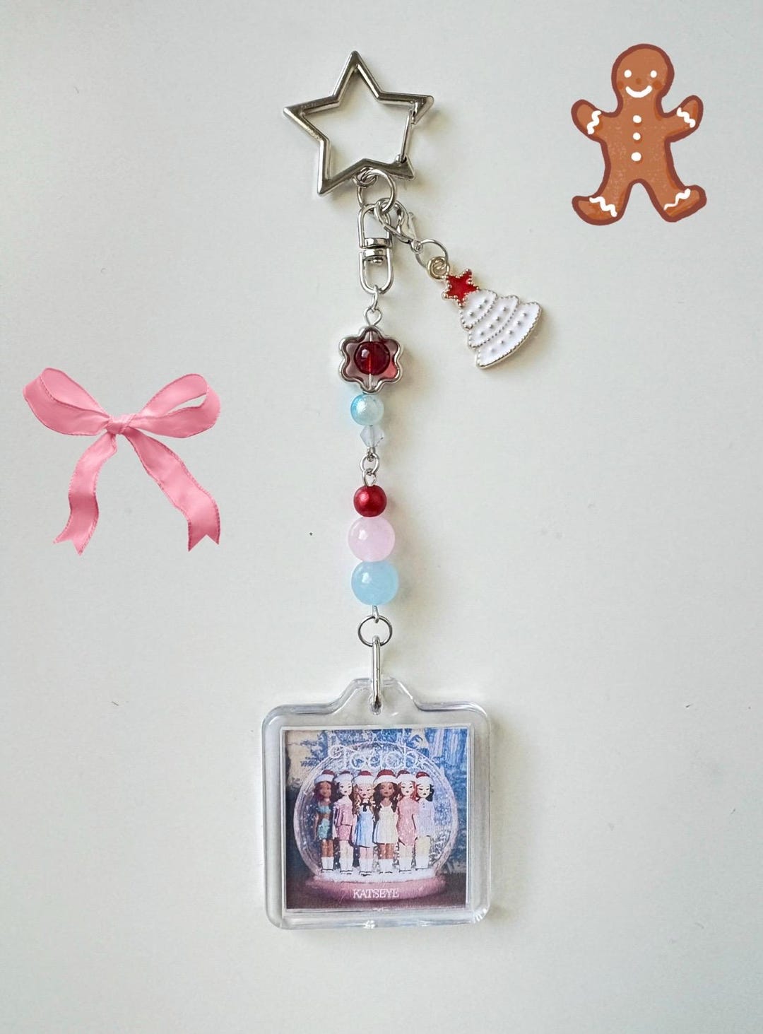 Katseye Touch Holiday Photo Keychain, Christmas Kpop Charm - Etsy