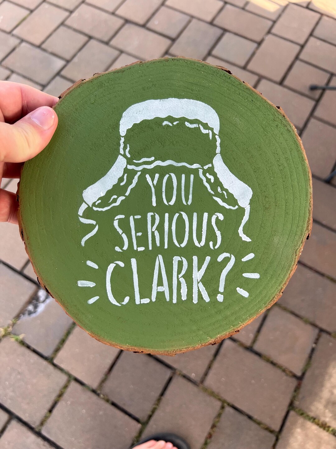 Hand-painted Holiday Wood Slice Signs – “you Serious Clark?” & Grinch ...