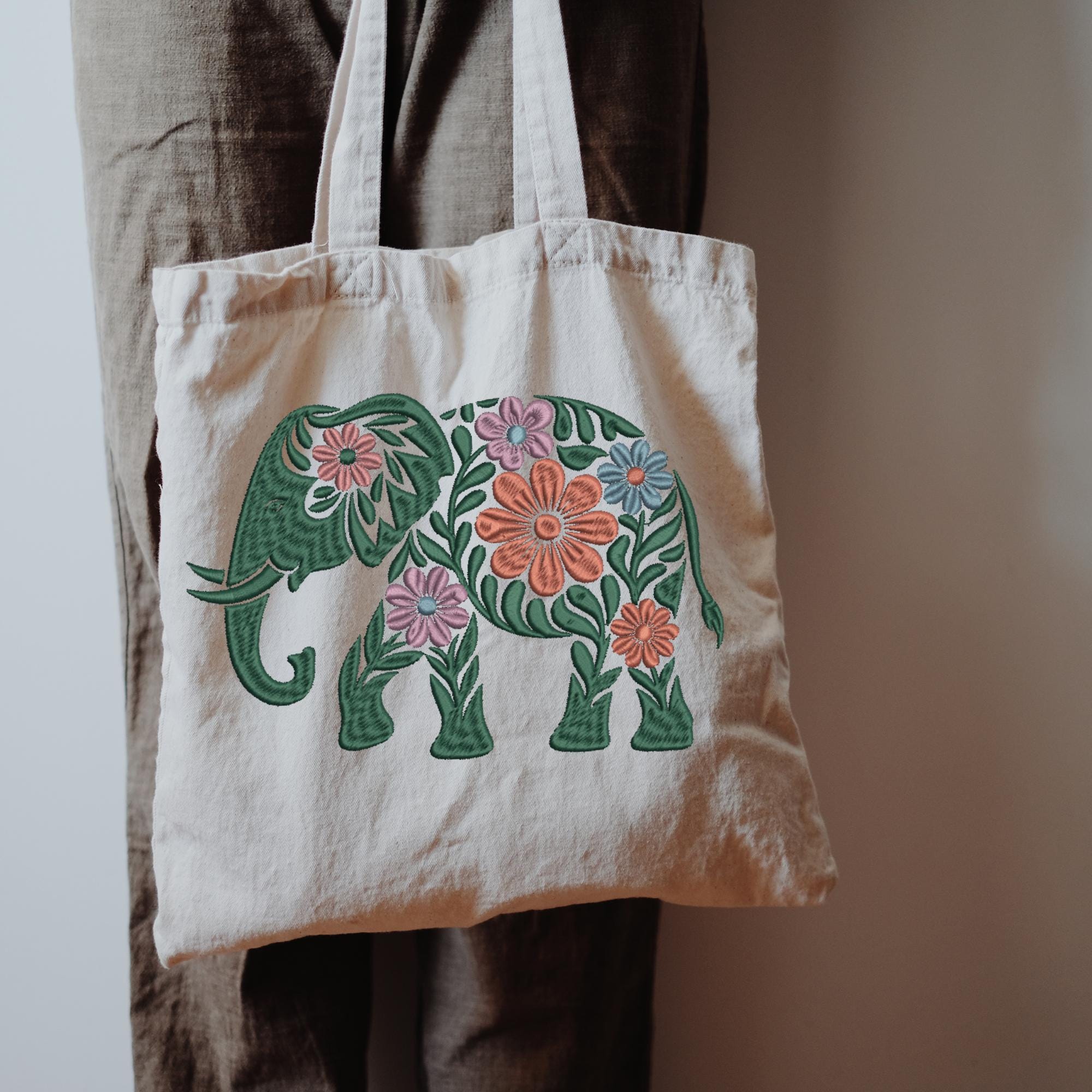 Elephant Embroidery Design, Floral Elephant Embroidery,cute Elephant ...