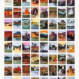 National Parks Scratch-off Map | Bucket List Travel Poster | Gift for ...