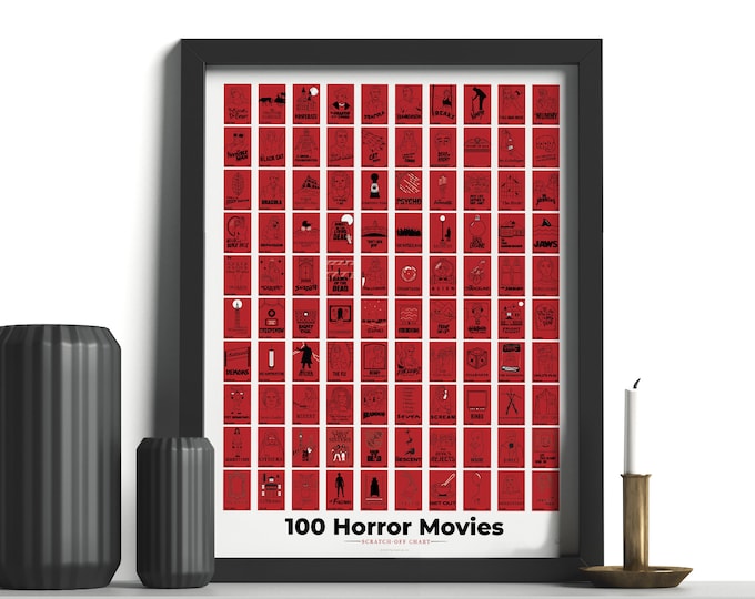Horror Movies Scratch-off Poster Print for Home Gift for Scary Film ...