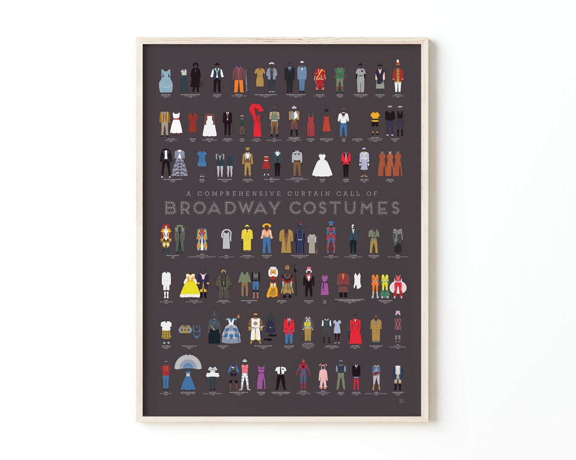 Broadway Costumes Print Poster for Home Gift for Musical & - Etsy
