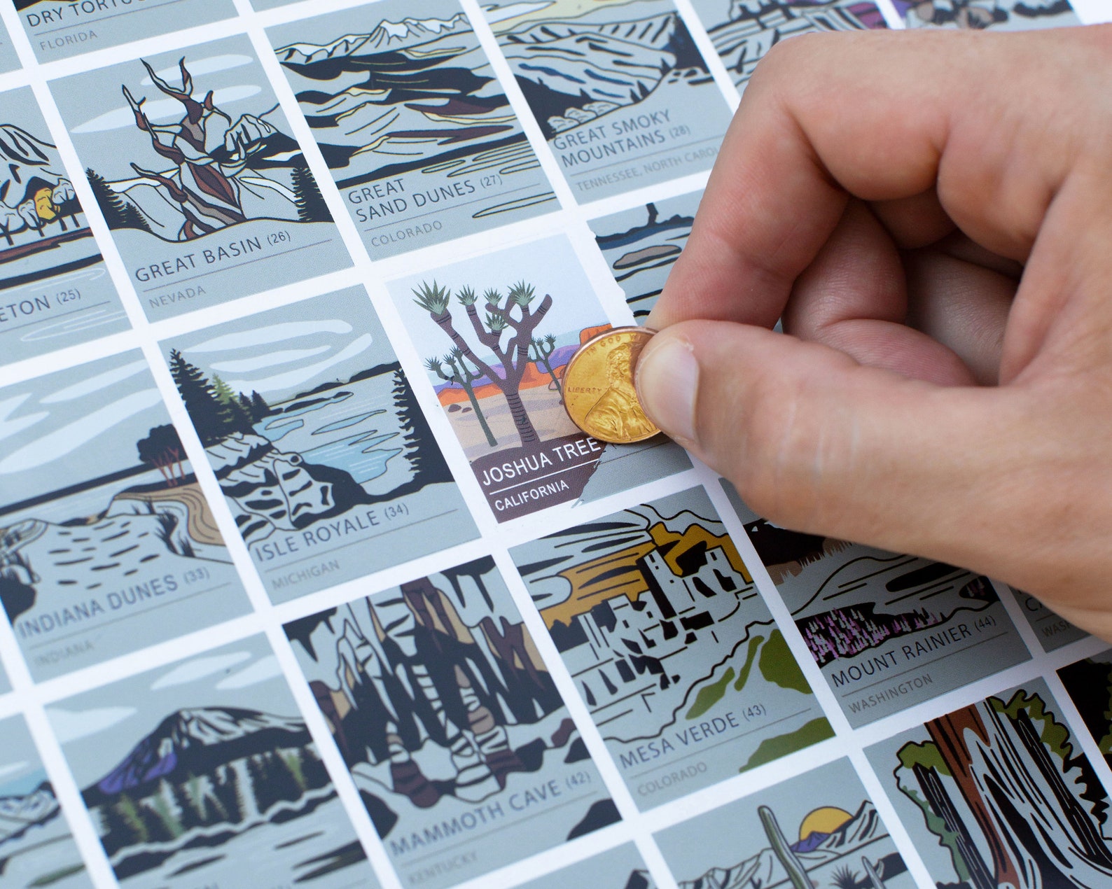 National Parks Scratch-off Map Bucket List Travel Poster - Etsy