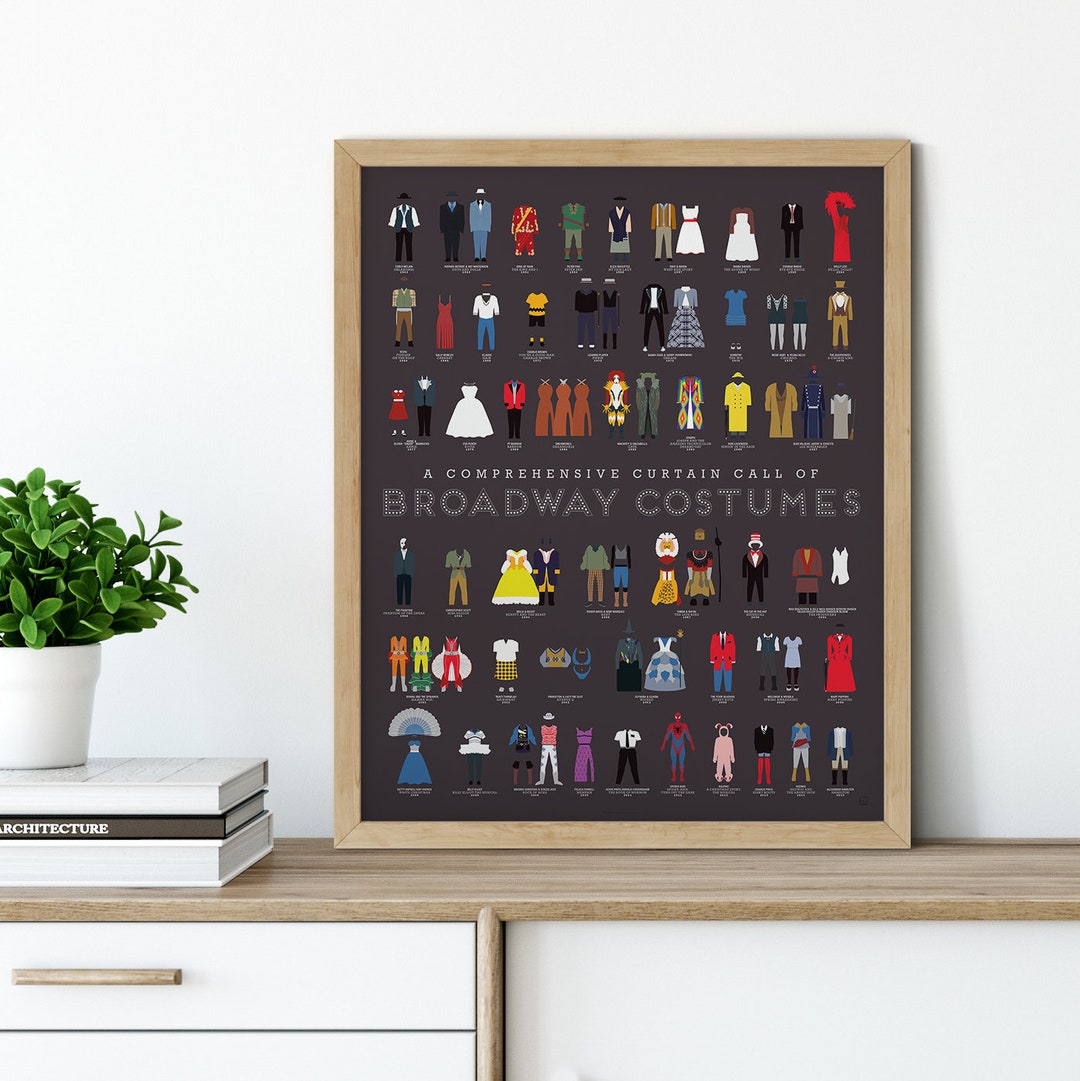 Broadway Costumes Print | Poster for Home | Gift for Musical & Theater ...