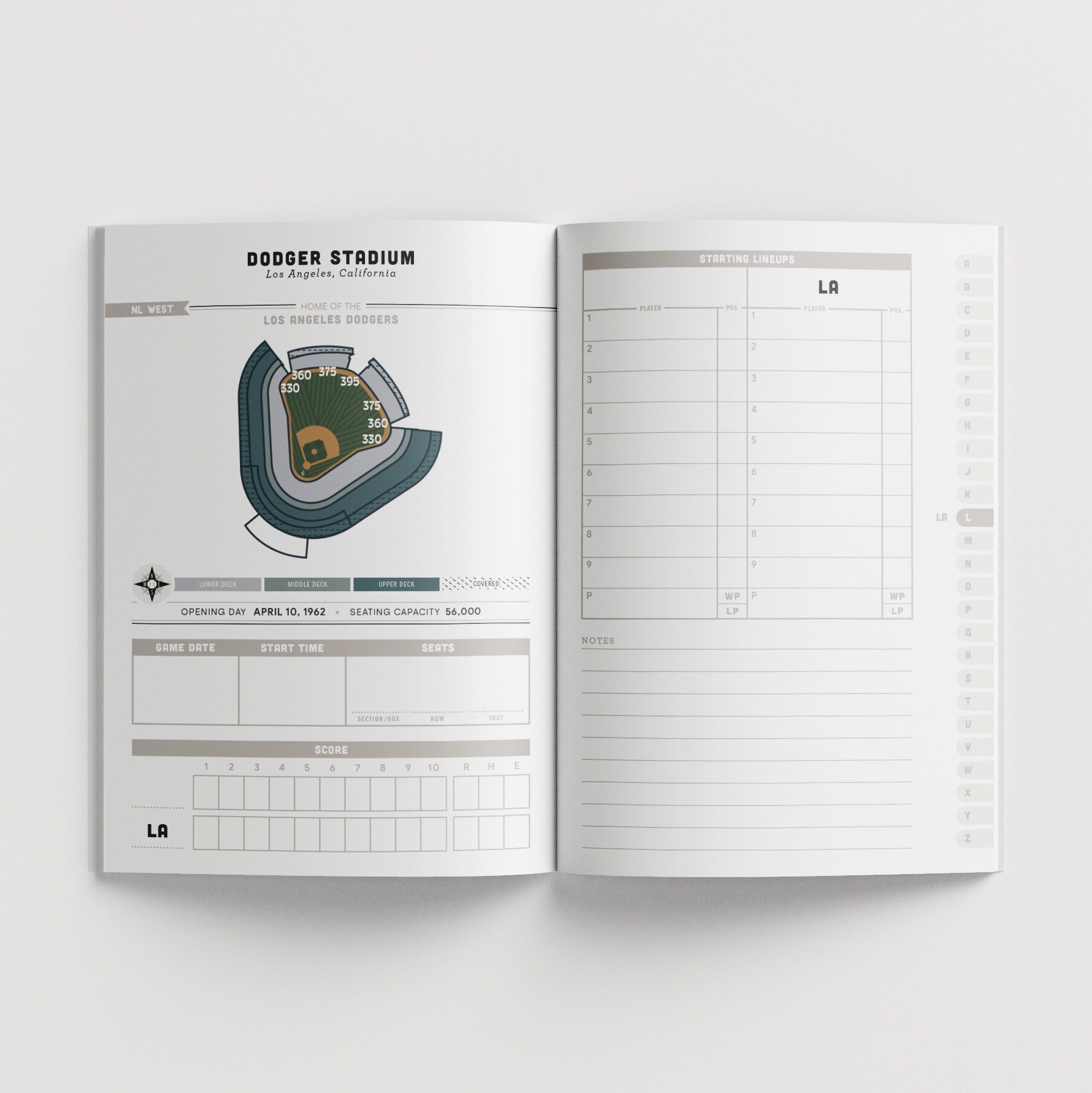 Baseball Stadium Logbook | Journal for Sports Fans | Keep Track of Your ...