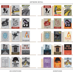 Essential Novels Scratch-off Print | Poster for Home | Gift for Book ...