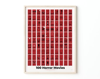 Horror Movie Scratch off Poster - Etsy UK