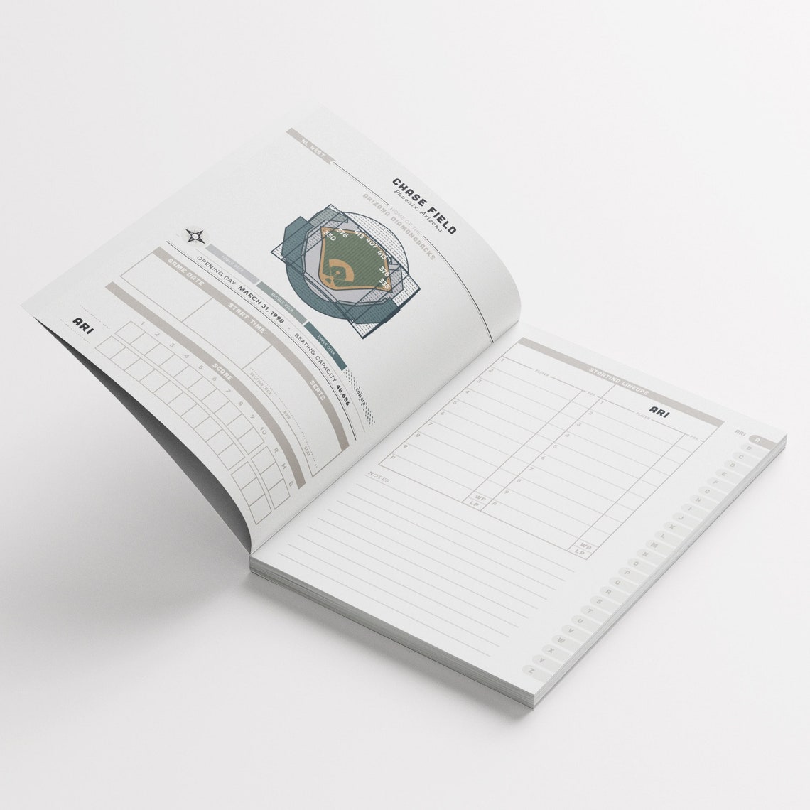 Baseball Stadium Logbook | Journal for Sports Fans | Keep Track of Your ...