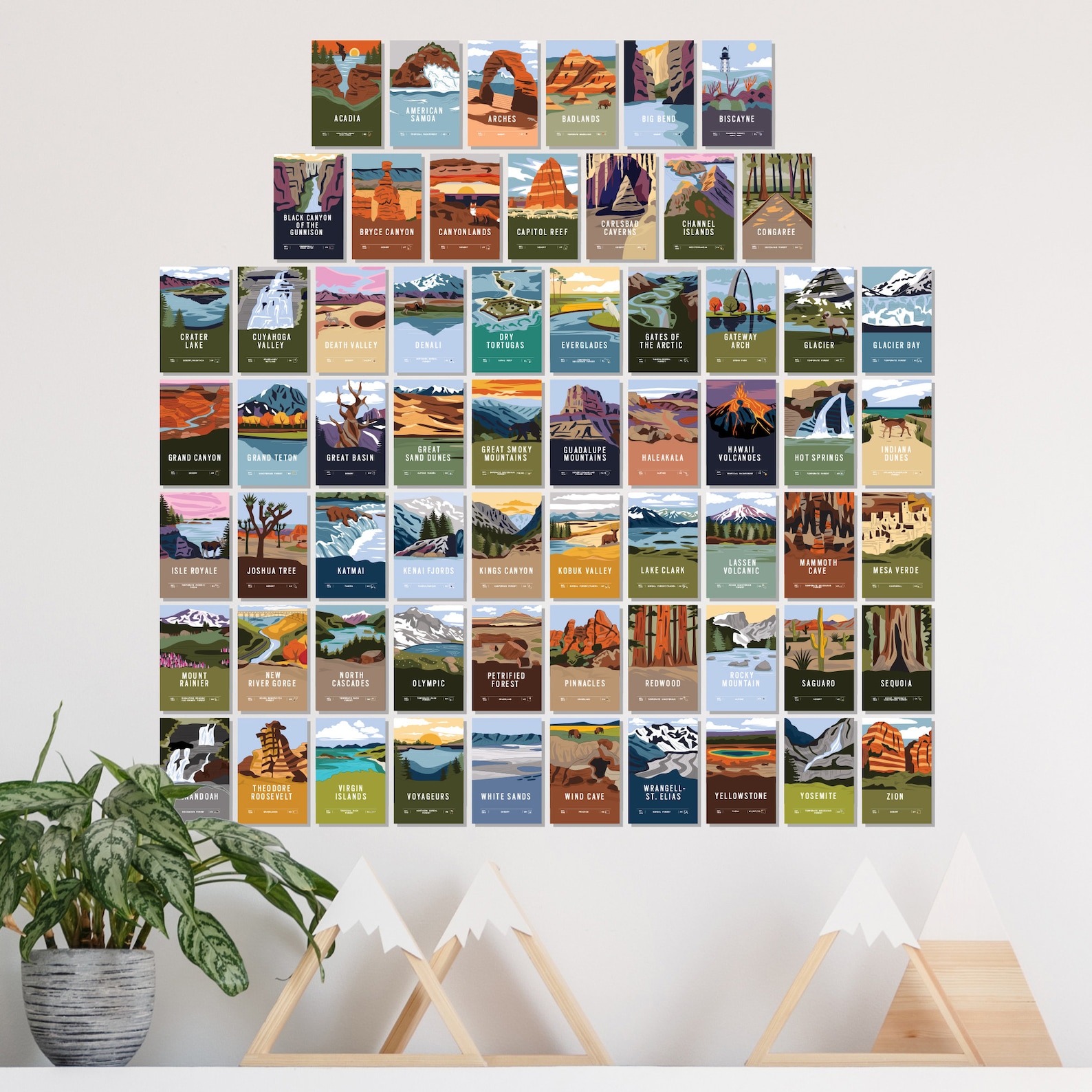 National Parks Collage Kit | Craft Prints for Home | Gift for Nature ...