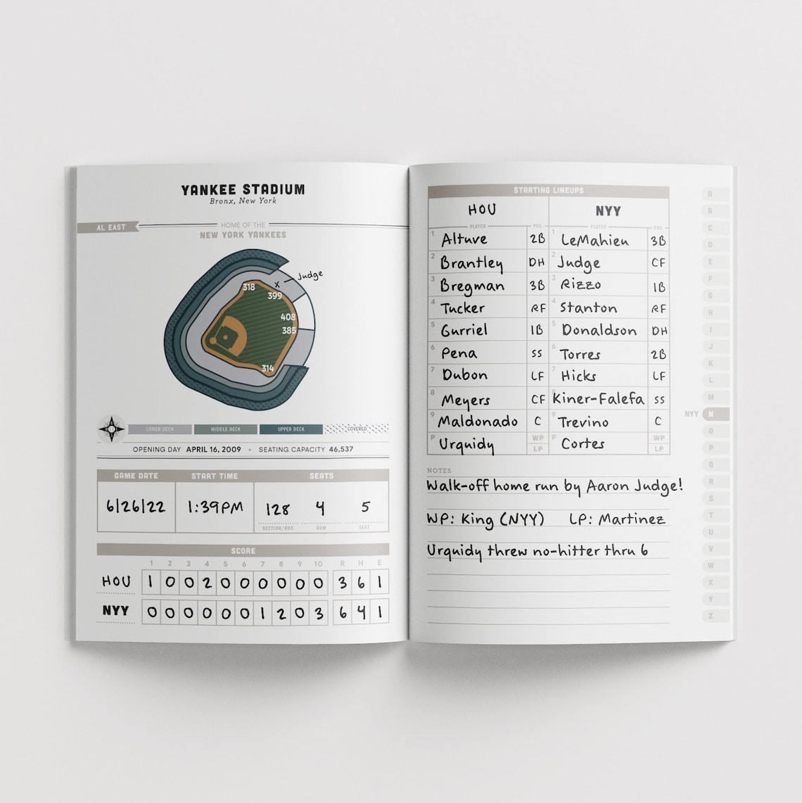 Baseball Stadium Logbook | Journal for Sports Fans | Keep Track of Your ...