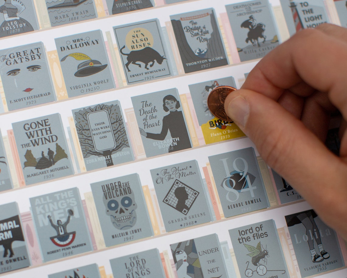 Essential Novels Scratch-off Print Poster for Home Gift - Etsy