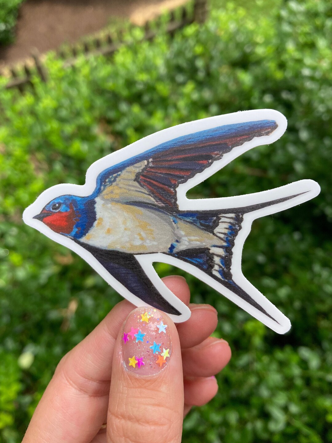 Lucky Barn Swallow Sticker, Vinyl Sticker - Etsy