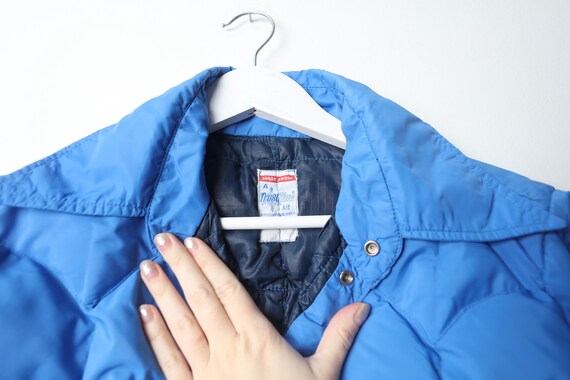 1960s rare blue QUILTED vintage mid-century WINTER ja… - Gem