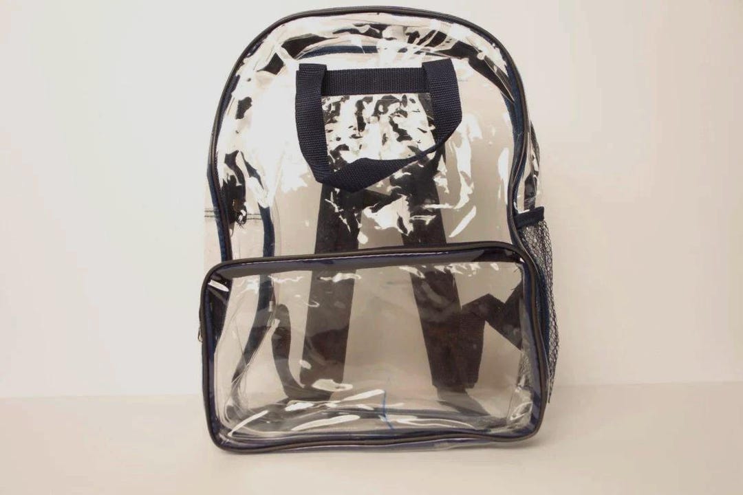 Vintage CLEAR See Through Color Block 1990s Y2k Nascar BACKPACK Outdoor ...