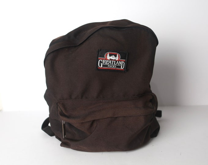 Vintage COLOR Block 1980s 90s Backpack Faded BLACK Oxford Simple ...