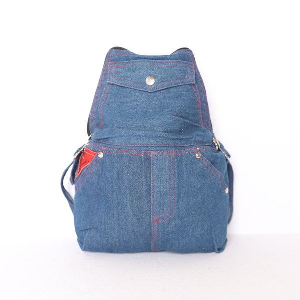 Denim Backpack - Etsy
