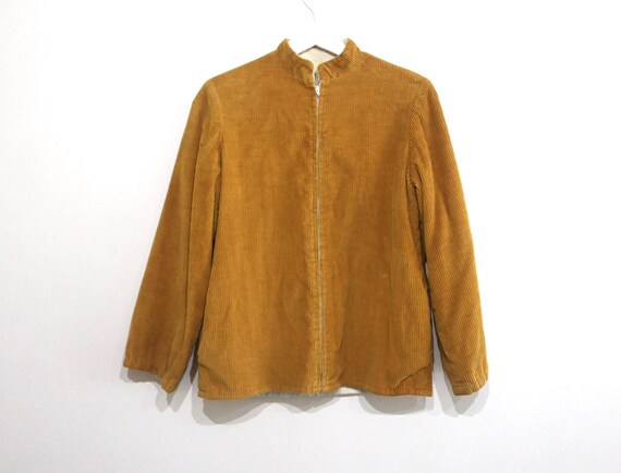 vintage women's 1960s CORDUROY boxy chore jacket grun… - Gem
