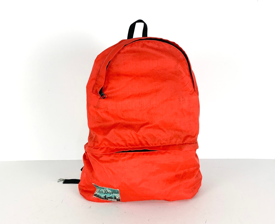 Vintage 1970s 90s Jansport STYLE Orange Backpack Daypack CLASSIC ...