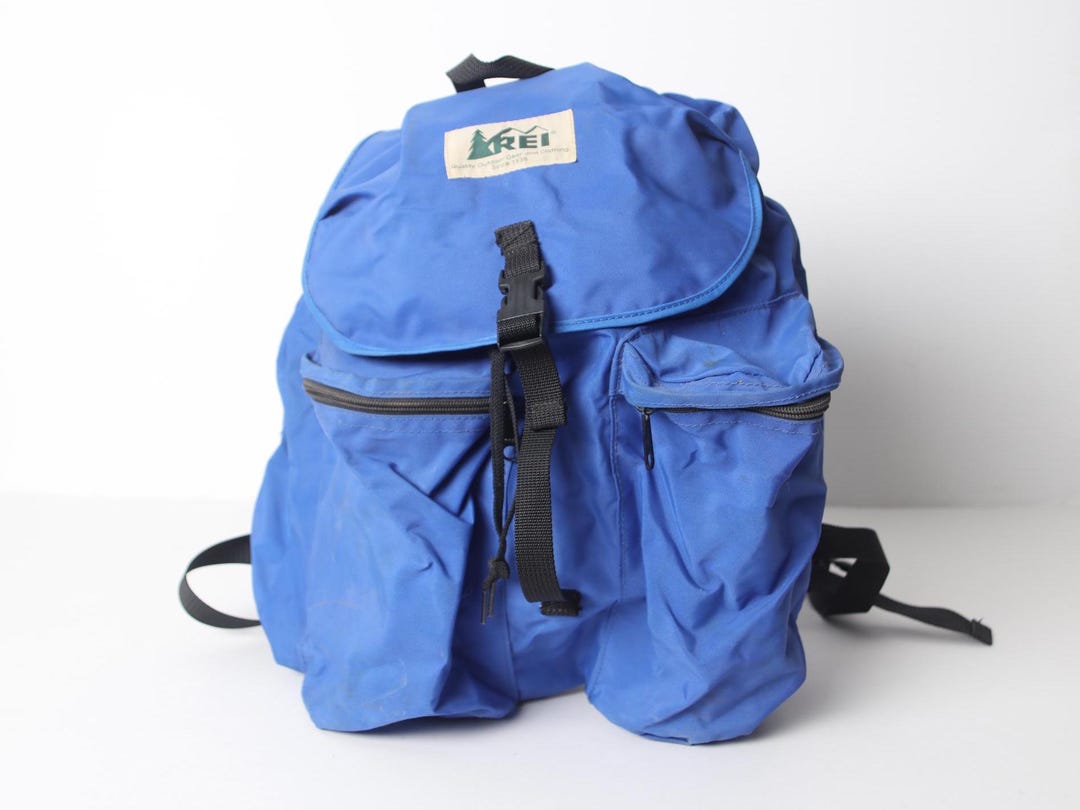 Vintage 1970s 80s Vintage REI Blue Rucksack BACKPACK Jansport Style ...