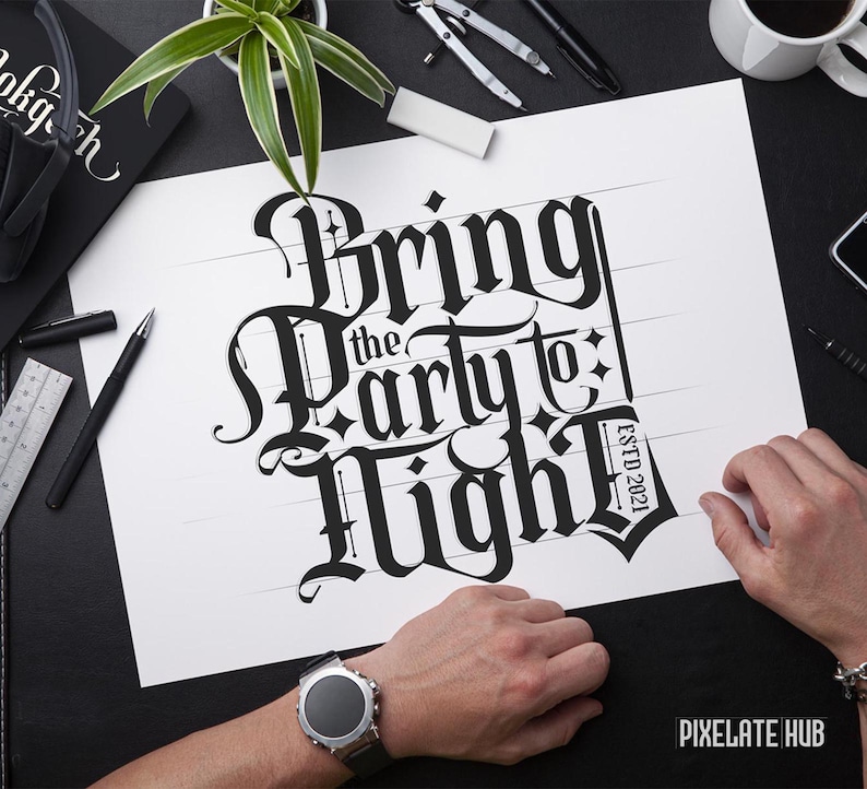 50 Tattoo Fonts Bundle | Vintage, Script & Old School OTF/TTF (digital ...