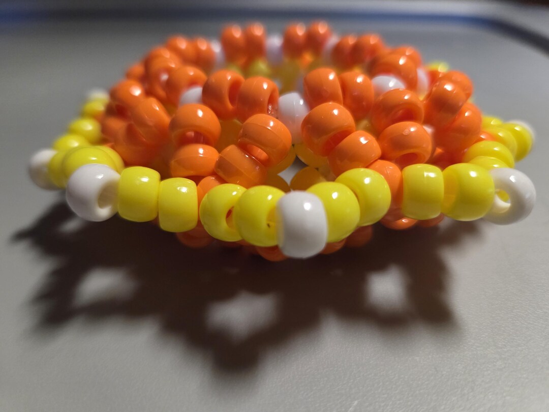 Candy Corn Inspired Kandi Cuff - Etsy