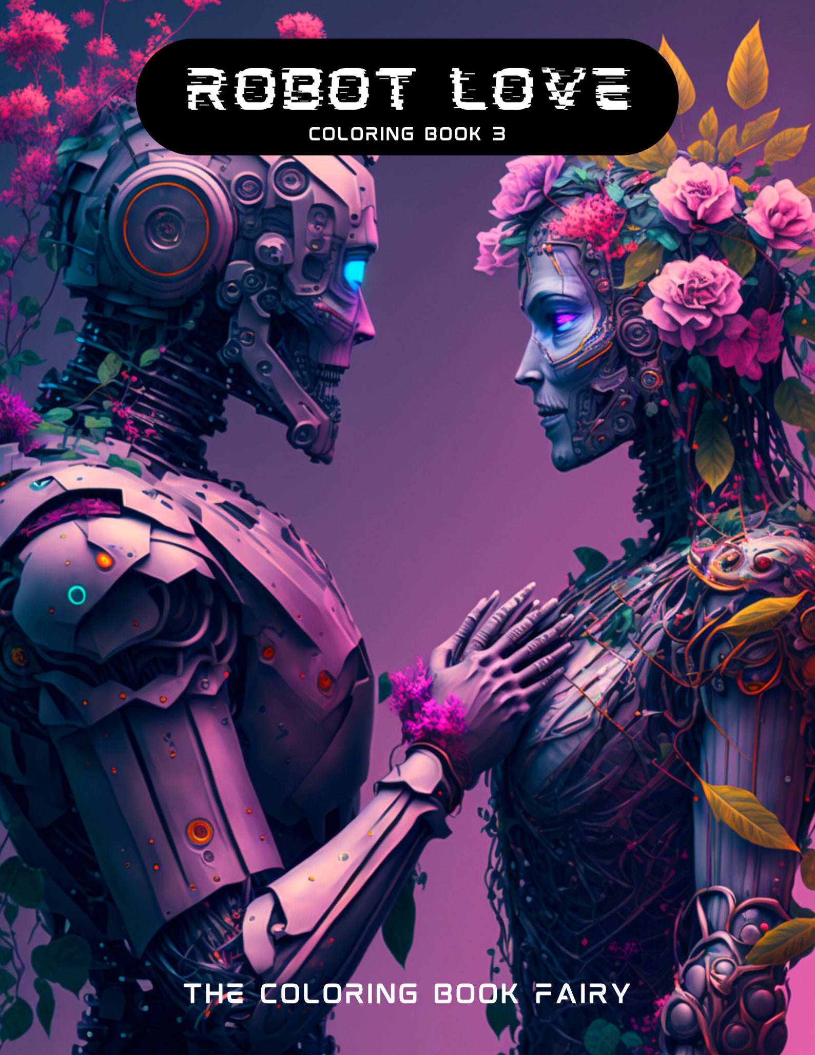 Printable Robot Love Coloring Pages for Adults or Kids, Valentine ...