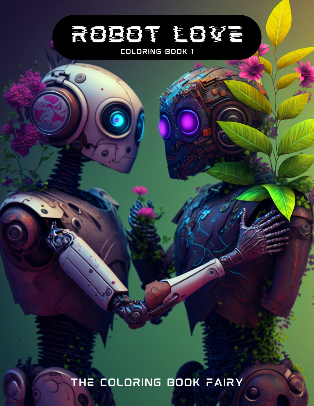 Printable Robot Love Coloring Pages for Adults or Kids, Valentine, Kids ...